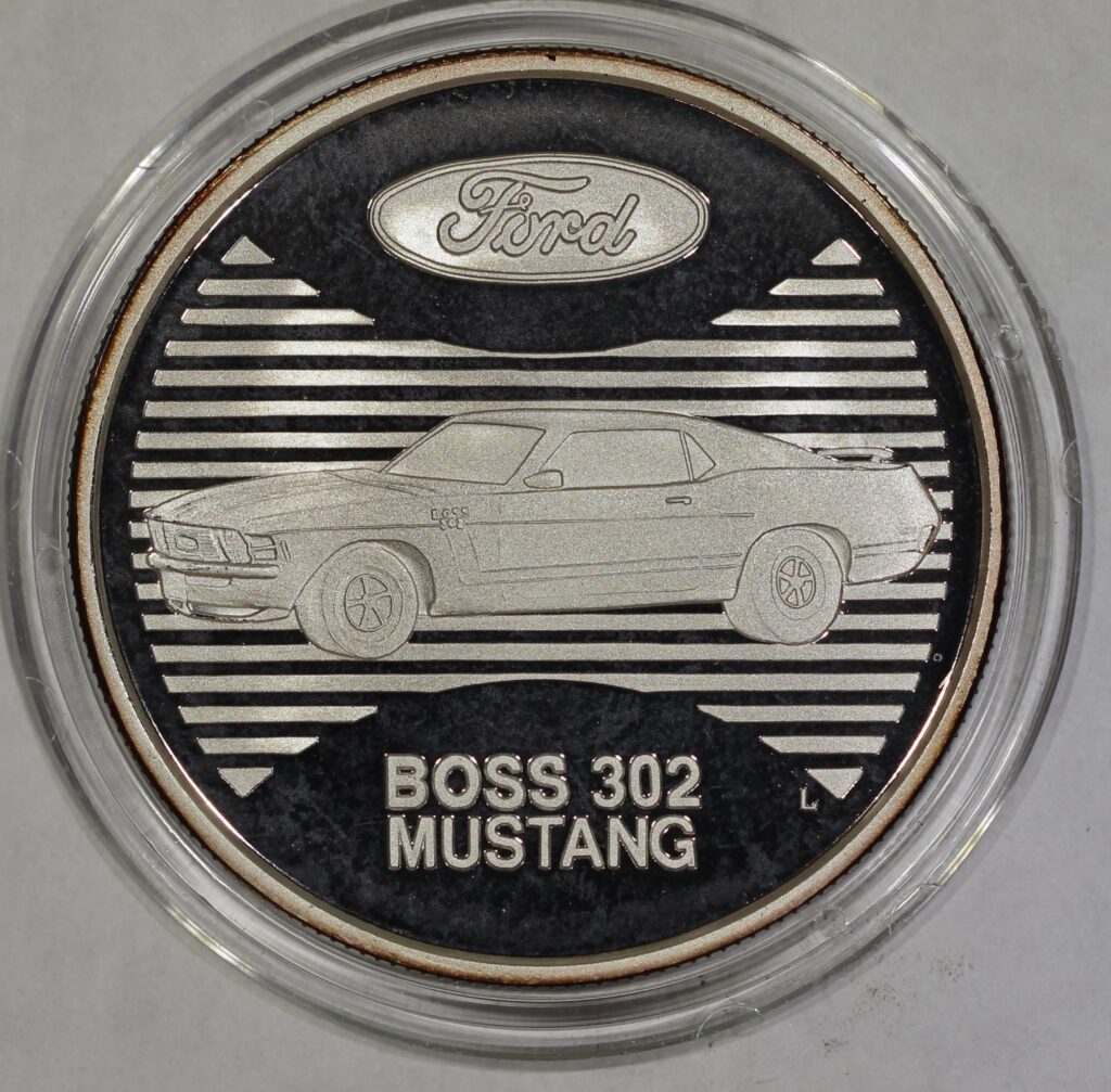 1 oz .999 Silver Round Ford Boss 302 Mustang High Performance Classics ...