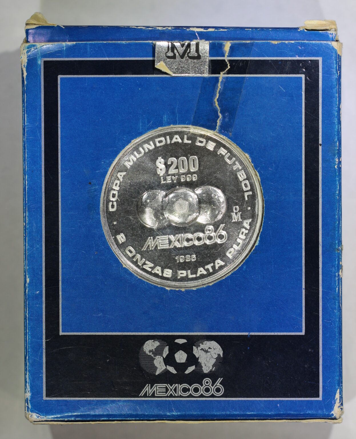 1986 Mexico $200 Pesos 2 oz Silver 2 Onzas Copa Mundial De Futbol – J ...