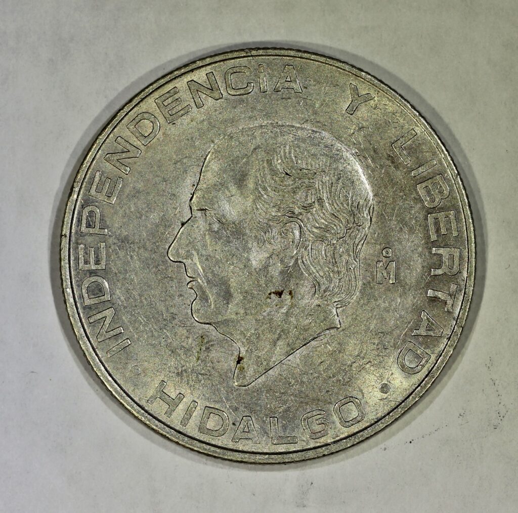 1956 Mexico Silver Hidalgo 5 Pesos Cinco Pesos – J Robinson Rare Coins